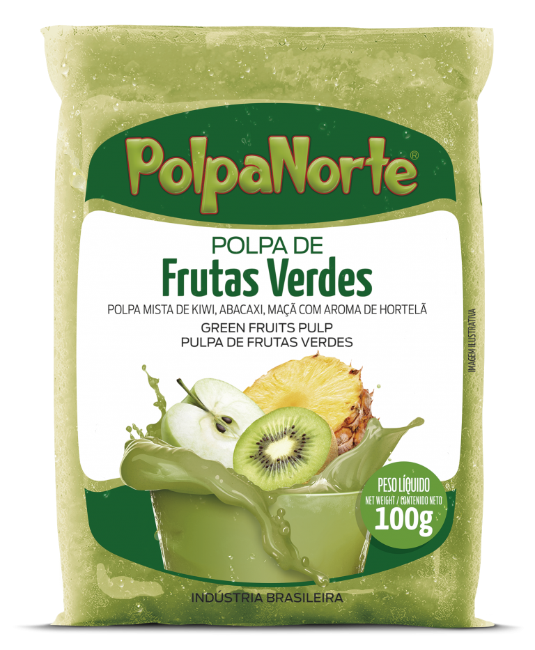Frutas Verdes Polpa Pacote 1Kg Riosoftice