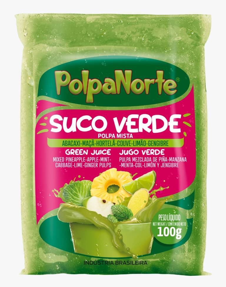 Suco Verde Polpa Detox Pacote 1Kg Riosoftice